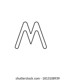 M Logo Symbol Vector Image Stock Vector (Royalty Free) 1813108939 ...