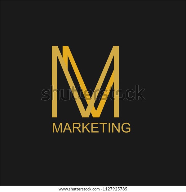 M Marketing Logo Vector Illustration Stock Vector (Royalty Free) 1127925785