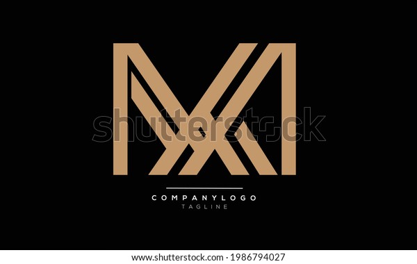 M Mya Initials Monogram Letter Text Stock Vector (Royalty Free) 1986794027