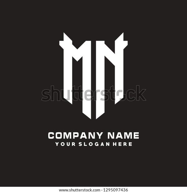 M N Initial Letter Modern Logo Stock Vector (Royalty Free) 1295097436 ...