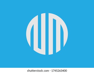 M N Monogram Logo Design Vector Stock Vector (Royalty Free) 1745263400