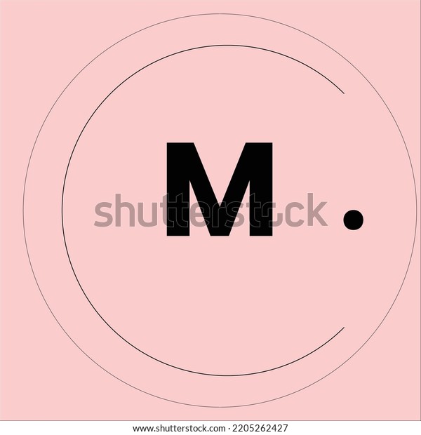 M Name Logo Use Wallpaper Laptop Stock Vector (Royalty Free) 2205262427 ...