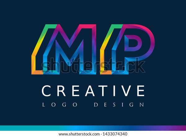 M P Logo Mp Letter Design Stock Vector (Royalty Free) 1433074340