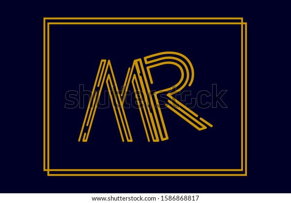 M R Letter Logo Design Black Stock Vector (Royalty Free) 1586868817 ...