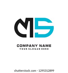M S Initial Letter Modern Logo Stock Vector (Royalty Free) 1295312899 ...