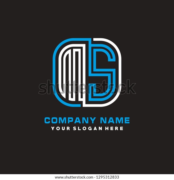 M S Initial Letter Modern Logo Stock Vector (Royalty Free) 1295312833 ...