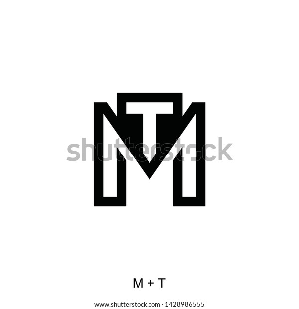 M T Letter Ready Use Stock Vector (Royalty Free) 1428986555 | Shutterstock