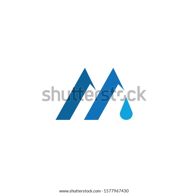 M Water Logo Design Creative Stock Vector (Royalty Free) 1577967430 ...