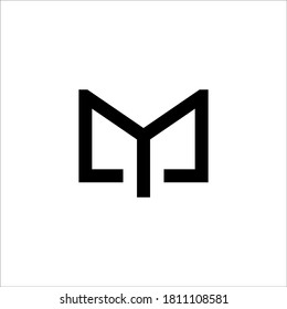 M Y Logo Design Vector Sign Stock Vector (Royalty Free) 1811108581