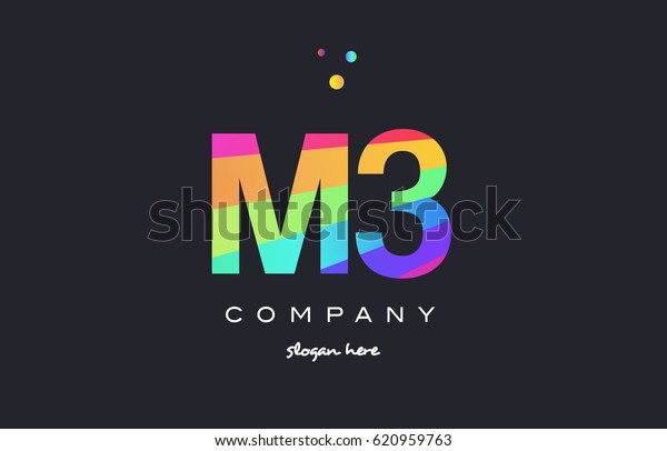 M3 M 3 Three Letter Number Stock Vector (Royalty Free) 620959763 ...
