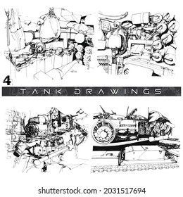 M60 Tank Renderings Inside Out Drawings Stock Vector (Royalty Free ...