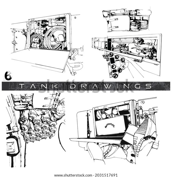 M60 Tank Renderings Inside Out Drawings Stock Vector (Royalty Free ...