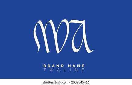 Ma Alphabet Letters Initials Monogram Logo Stock Vector (Royalty Free ...