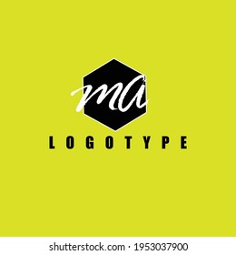 Ma Handwriting Initial Logo Vector Stock Vector (Royalty Free ...