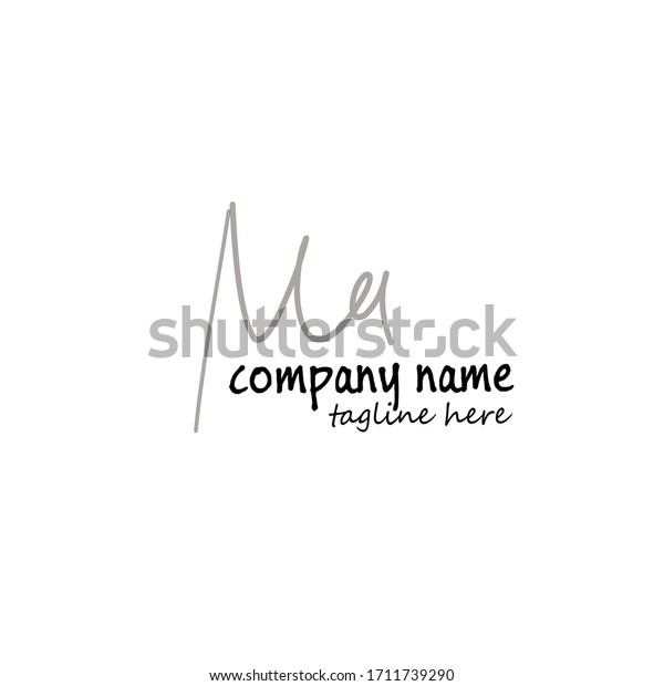 Ma Initial Handwriting Logo Vector Stock Vector (Royalty Free) 1711739290