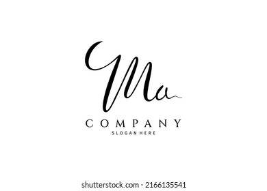 Ma Initial Signature Logo Handwritten Monogram Stock Vector (Royalty ...