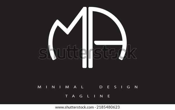 Ma Minimal Logo Design Vector Art Stock Vector (Royalty Free ...
