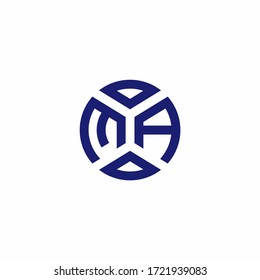 Ma Monogram Logo Abstract Shapes Modern Stock Vector (Royalty Free ...