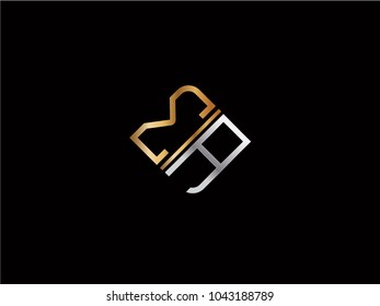 Ma Square Shape Letter Logo Design Stock Vector (Royalty Free ...