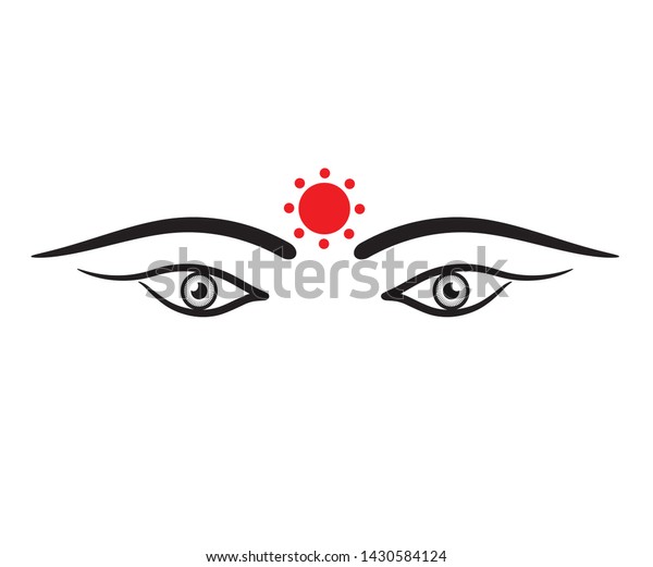 Maa Durga Eyes Tilak Vector Graphic Stock Vector (Royalty Free ...