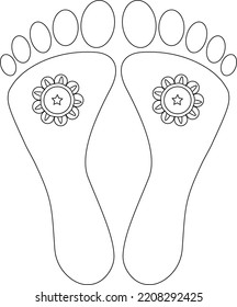 Maa Durga Laxmi Foot Print Navratri Stock Vector (Royalty Free ...