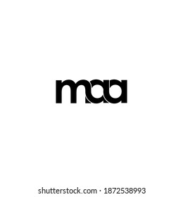 Maa Letter Original Monogram Logo Design Stock Vector (Royalty Free ...