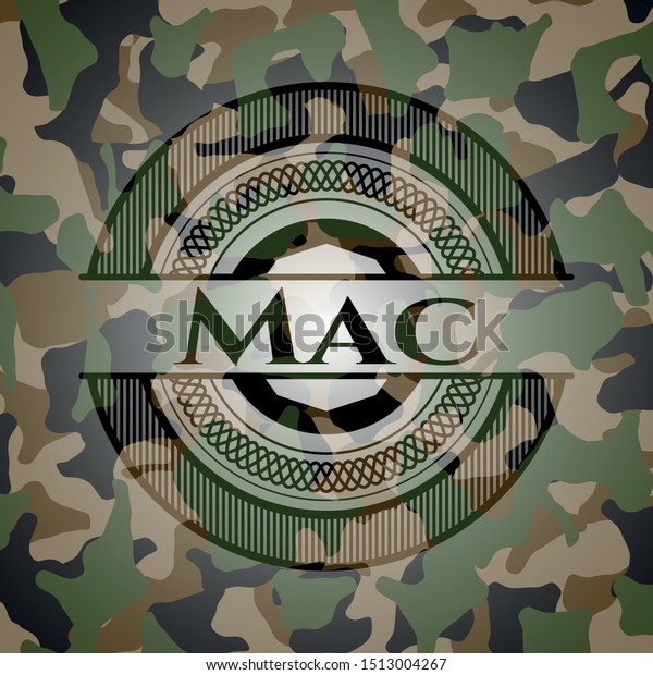Mac Camouflaged Emblem Vector Illustration Detailed Stock Vector ...