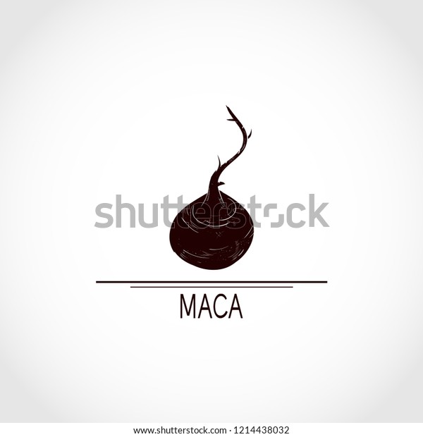 Maca Root Silhouette Logo Sign Symbol Stock Vector (Royalty Free ...