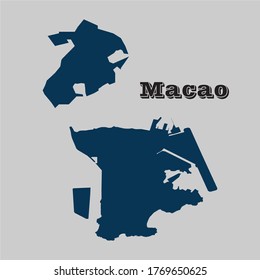 Macao Map Brown Color Country Name 库存矢量图（免版税）1769650625 | Shutterstock