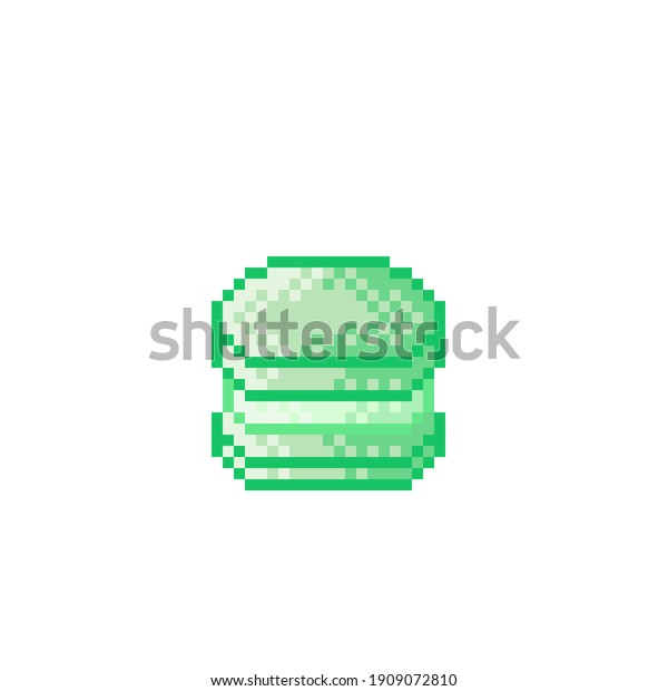 Macaron Pixel Art Macaron Cartoon Vector 库存矢量图（免版税）1909072810 ...