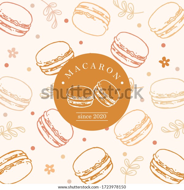 Macaron Sketch Hand Drawing Macaroon Sweet Stock Vector (Royalty Free ...