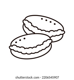 1,812 Macaroons Vector Outline Images, Stock Photos & Vectors ...