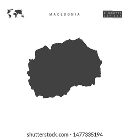 Macedonia Blank Map Isolated On White 스톡 일러스트 1497853910 | Shutterstock