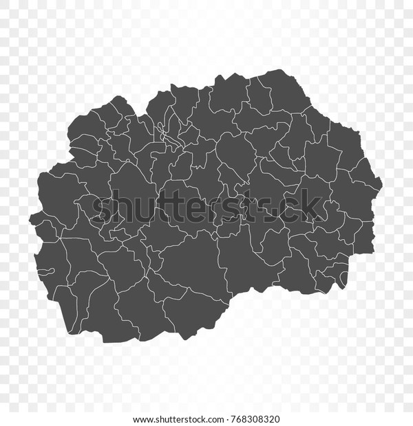 Macedonia Map Isolated On Transparent Background Stock Vector (Royalty ...