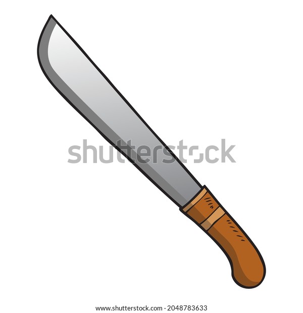 Machete Vector Illustrationisolated On White Backgroundtop Stock Vector ...