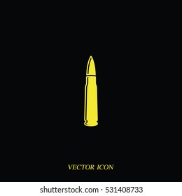 9mm Pistol Bullet Flat Design Vector Stock Vector (Royalty Free ...
