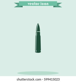 Machine Gun Bullet Icon Stock Vector (Royalty Free) 599415023