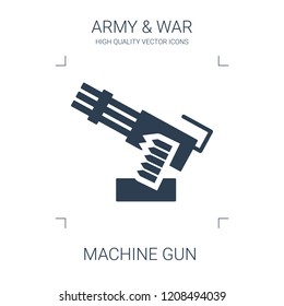 Machine Gun Icon High Quality Filled Stock Vector (Royalty Free ...