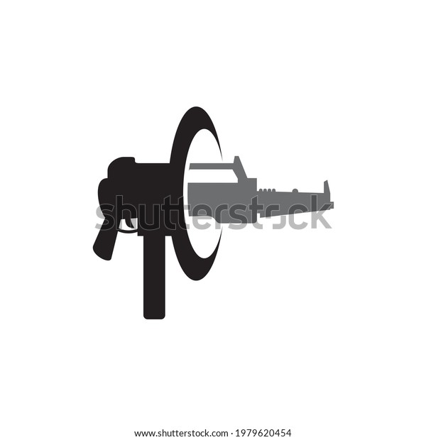 Machine Gun Logo Design Vector Template Stock Vector (Royalty Free ...