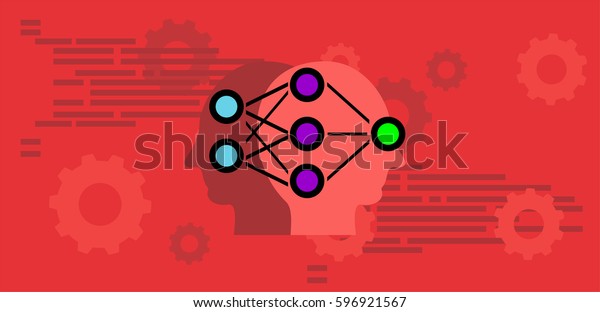 Machine Learning Artificial Neural Network Concept Stock Vector ...