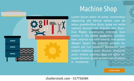 Machine Shop Conceptual Banner Stock Vector (Royalty Free) 517736584 ...