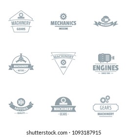 Machinery Logo Set Simple Set 9 Stock Vector (Royalty Free) 1093187915 ...