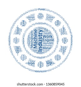 Machinery Word Cloud Tag Cloud About Stock Vector (Royalty Free ...