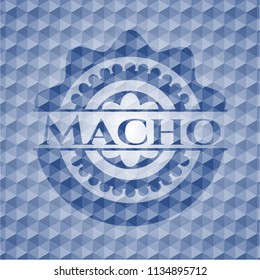 Macho Blue Badge Geometric Pattern Background Stock Vector (Royalty ...