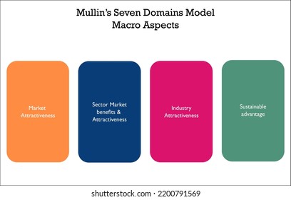 Macro Aspects Seven Domains Model Infographic Stock Vector (Royalty ...