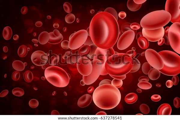 Macro Streaming Red Blood Cells Flowing Stock Vector (Royalty Free ...