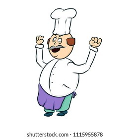 Mad Angry Chef Vector Cartoon Character Stock Vector (Royalty Free ...