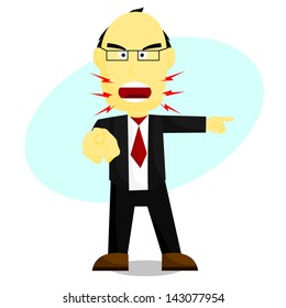 Mad Boss Stock Vector (Royalty Free) 143077954 | Shutterstock