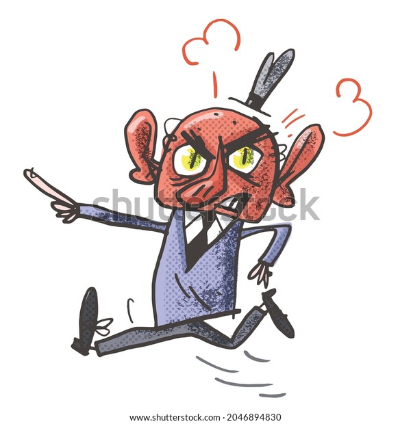 Mad Boss Comic Character Vector Illustration Stock Vector (Royalty Free ...