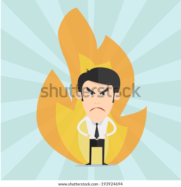Mad Cartoon Man Stock Vector (Royalty Free) 193924694